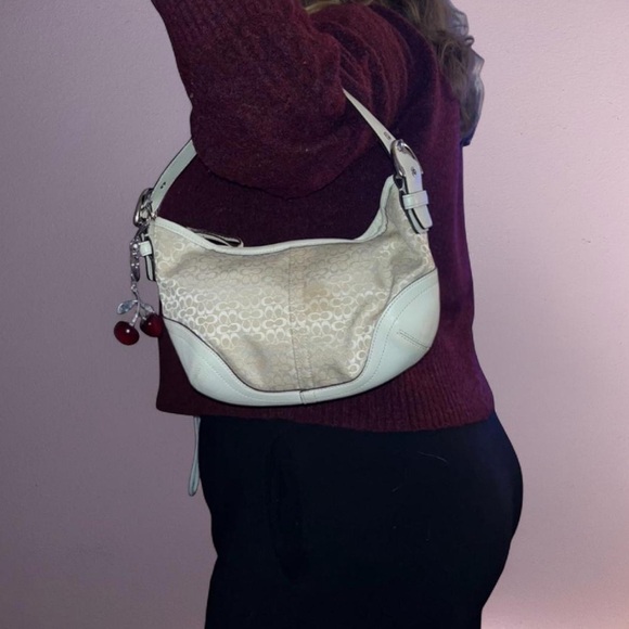 Coach | Bags | Coach Soho Cream Designer Shoulder Bag | Poshmark